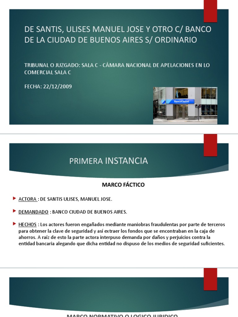 De Santis, Ulises Manuel Jose y Otro | PDF | Bancos