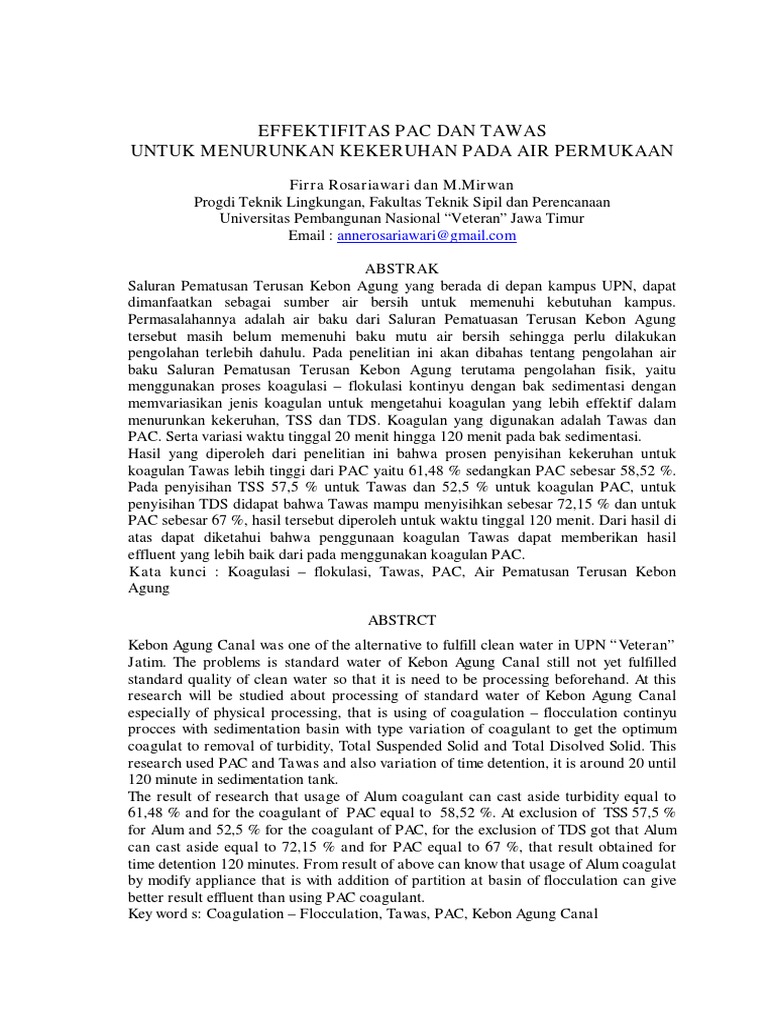 Efektivitas Tawas vs PAC untuk Air | PDF | Sains & Matematika