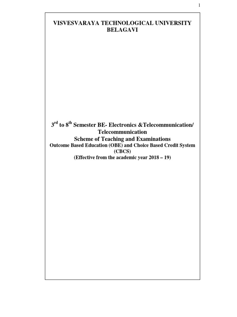 Visvesvaraya Technological University Belagavi | PDF | Engineering ...