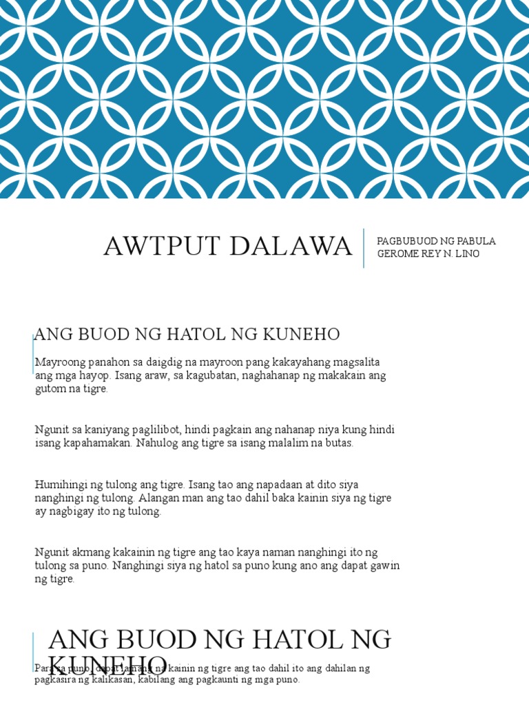 Awtput Dalawa | PDF