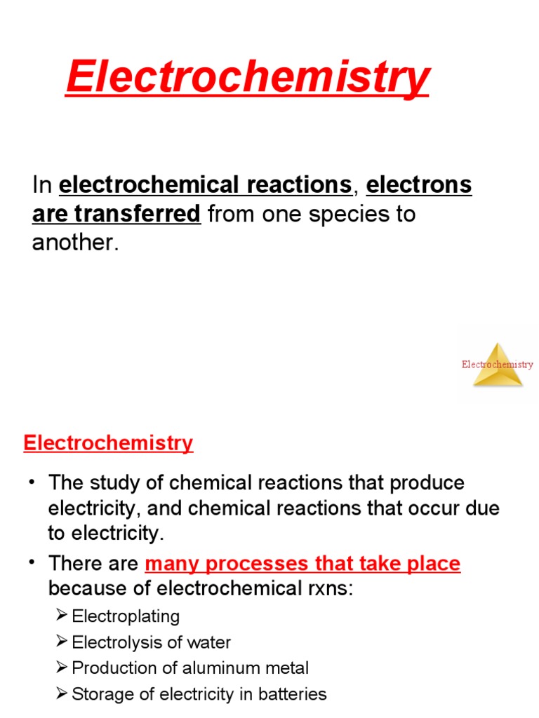 Electrochemistry 1 | PDF | Electrochemistry | Redox