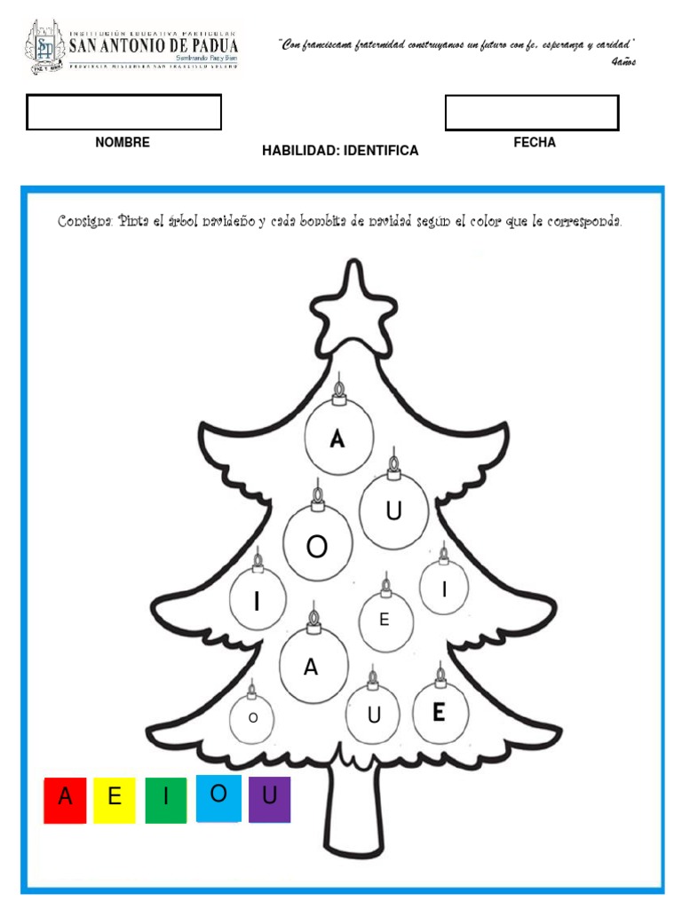 Ficha de Aplicacion Arbol de Navidad | PDF