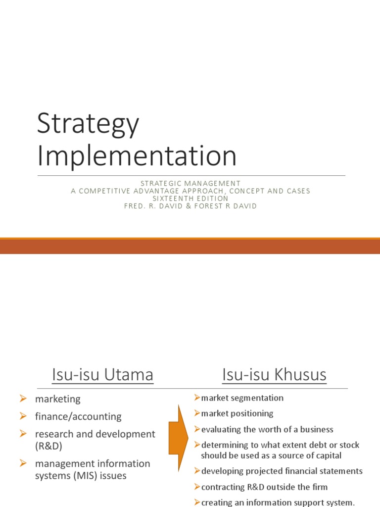 Strategy Implementation and Execution | PDF | Strategic Management ...