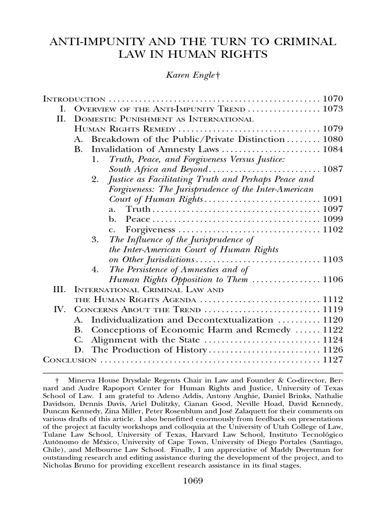 Engle, Anti-Impunidad | PDF | Human Rights | International Criminal Court