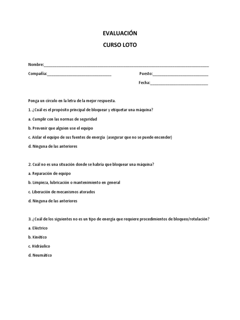 Test Loto | PDF | Negocios | Informática