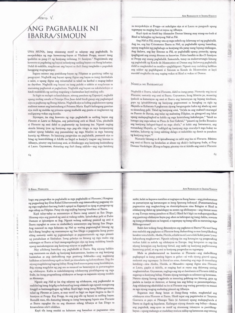 Virgilio - Almario - V. - Ang Pagbabalik Ni Ibarra - Simoun | PDF