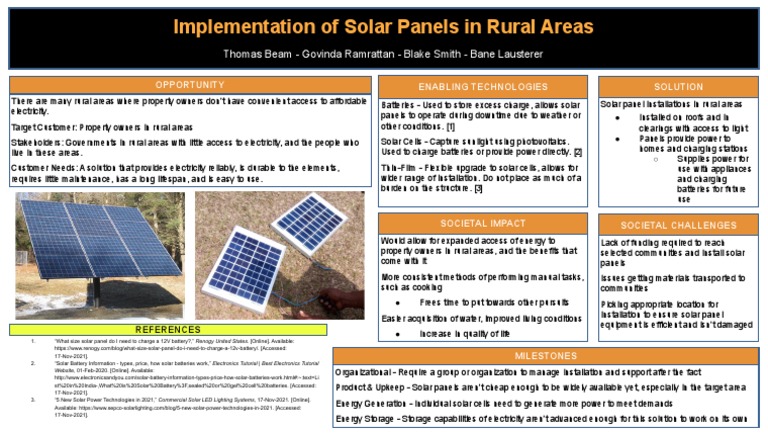 Poster Project Engineering Perspective | PDF | Solar Panel | Solar Power