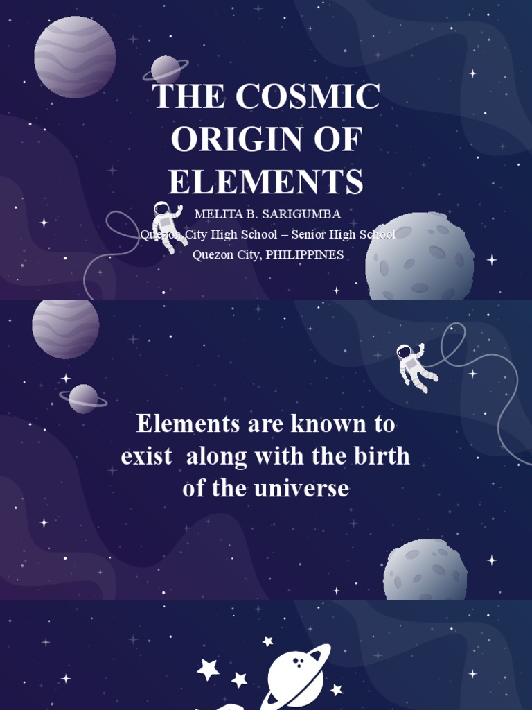 The Cosmic Origin of Elements | PDF | Neutron | Isotope