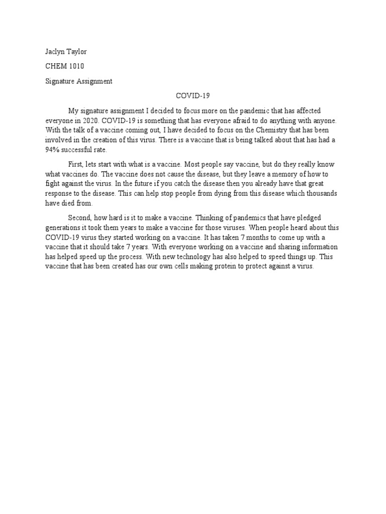 Signature Assignment | PDF