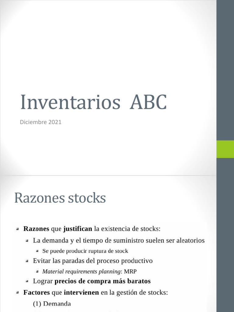Clase 2 ABC | PDF | Inventario | Economias
