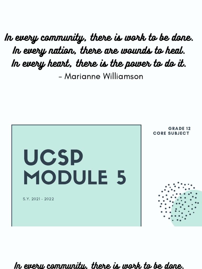 Ucsp-Module 5 | PDF | Social Inequality | Discrimination & Race Relations