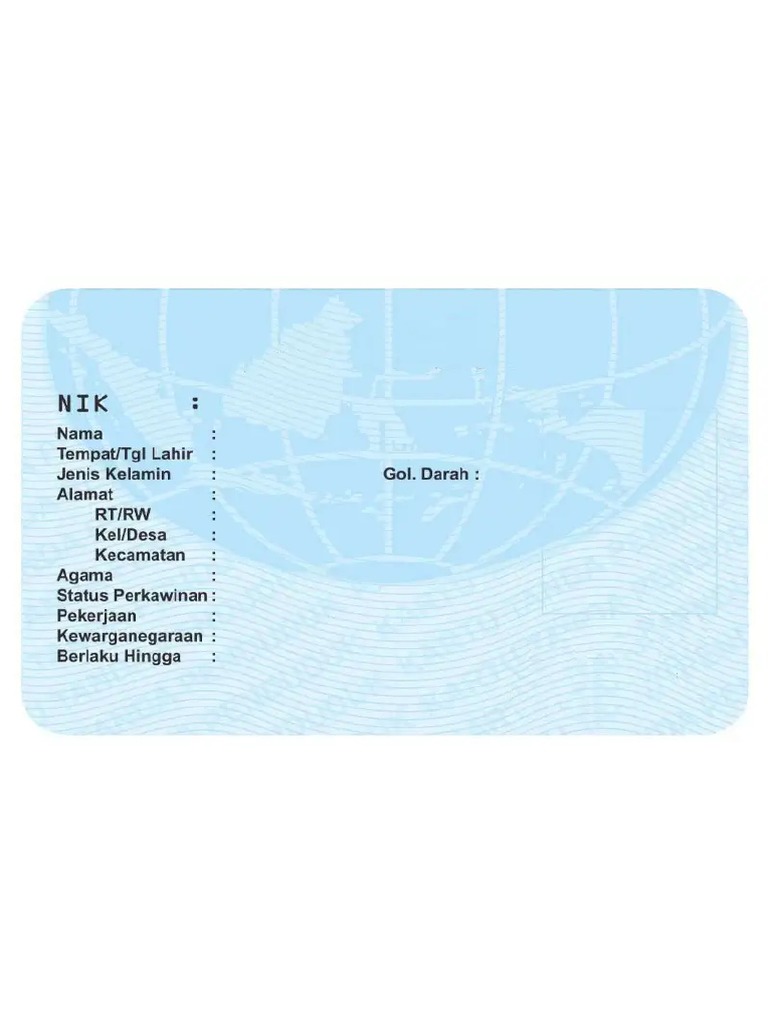 Format KTP Kosong Untuk Edit 0 | PDF