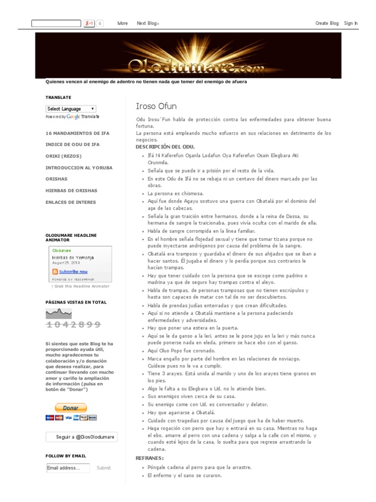 Dokumen - Tips Olodumare Iroso Ofun | PDF | Santeria | Religión étnica