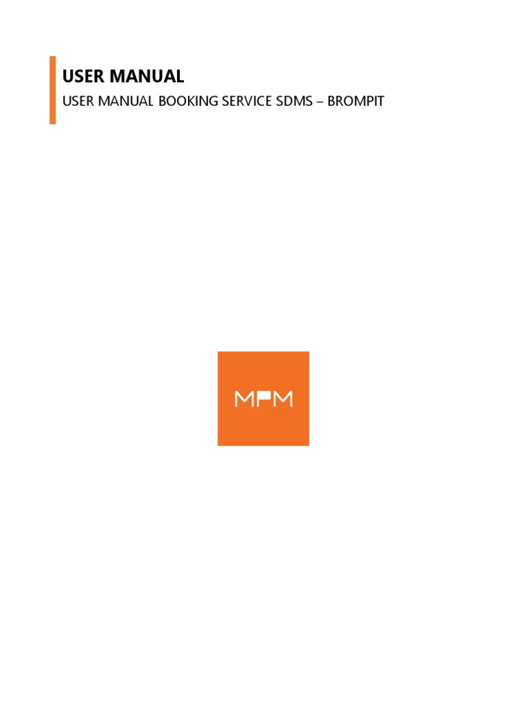User Manual - Booking Brompit SDMS | PDF