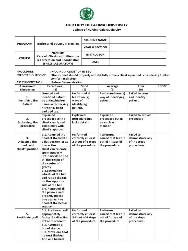 Moving A Client Up in Bed | PDF | Anatomical Terms Of Motion | Foot