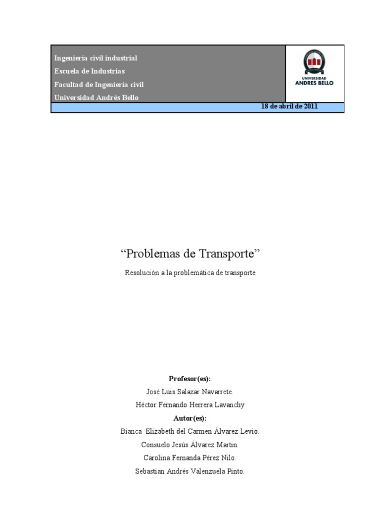 Informe Intro II | PDF | Transporte | América del Sur