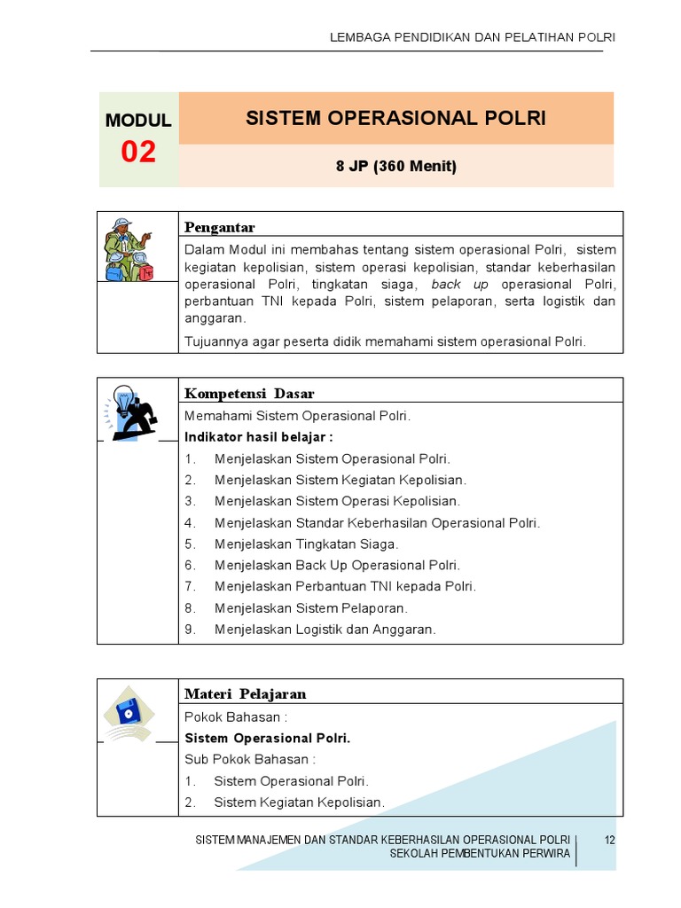 Modul 2 Sistem Operasional Polri | PDF