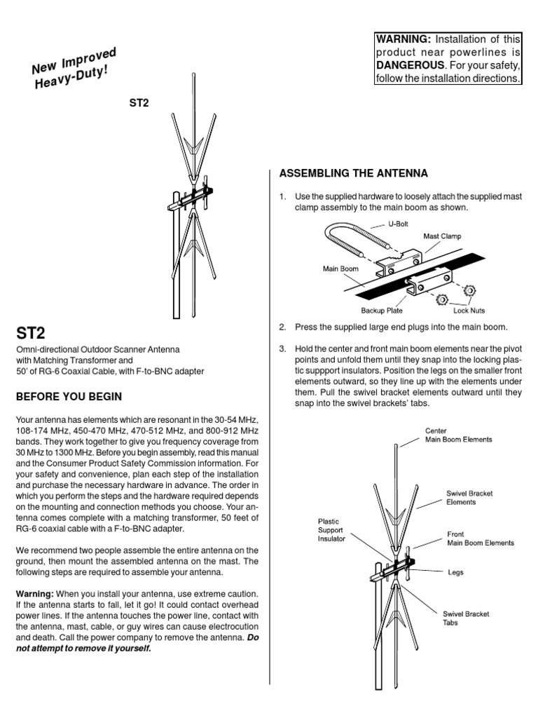 ST2 Manual | PDF | Antenna (Radio) | Coaxial Cable