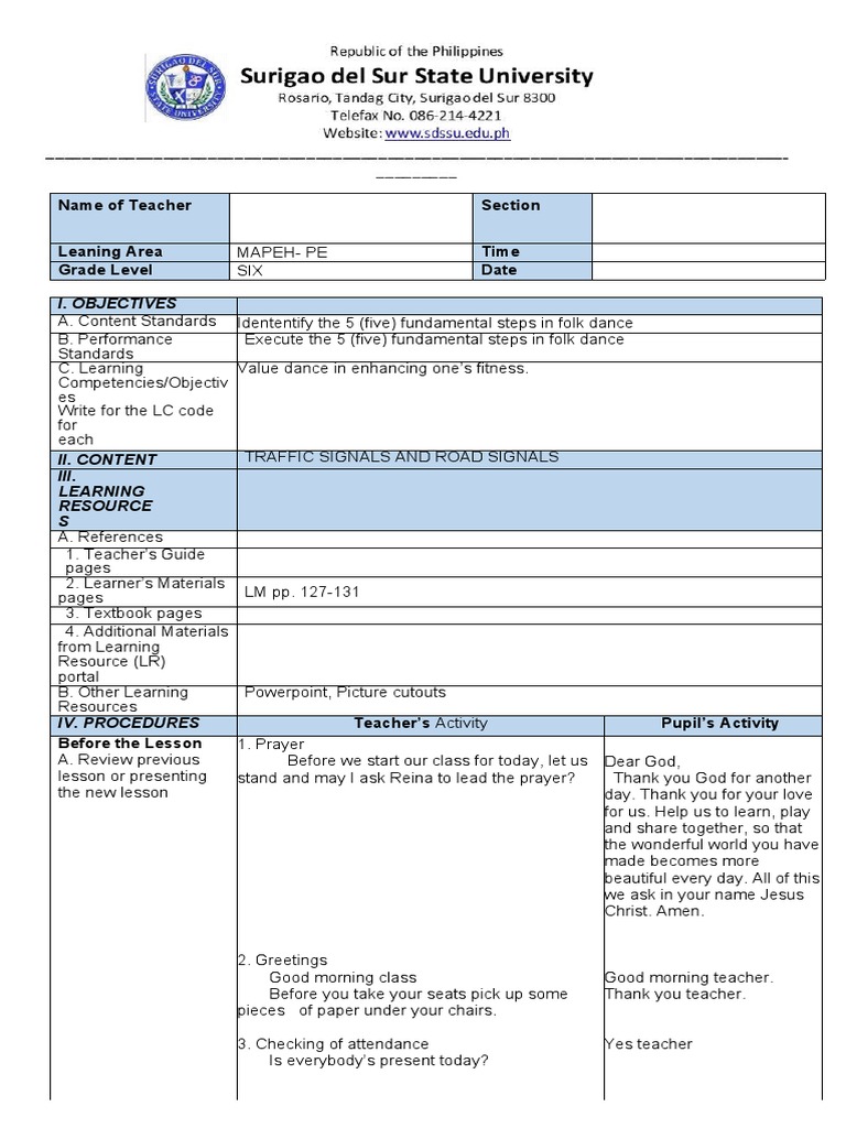 Detailed Lesson Plan in Pe6 | PDF | Differentiated Instruction ...
