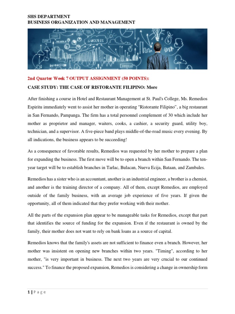 2nd Quarter Week 7 OUTPUT ASSIGNMENT (50 POINTS) :: Shs Department ...