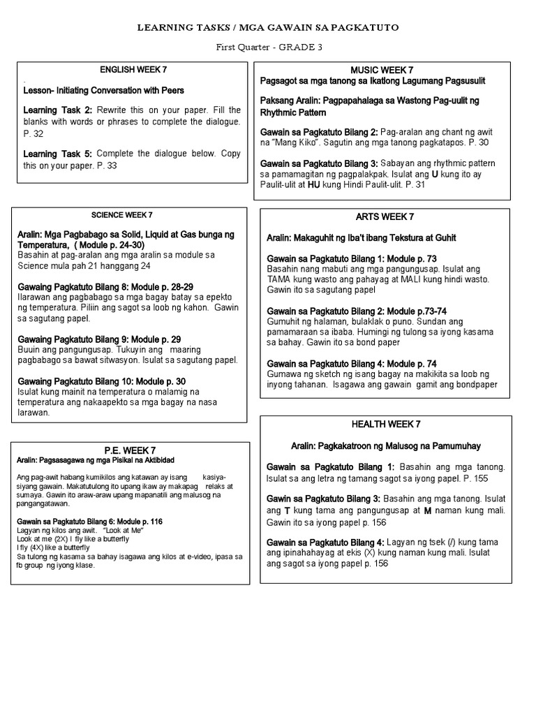 Pansipit Sa Module Q1 Week 7 | PDF