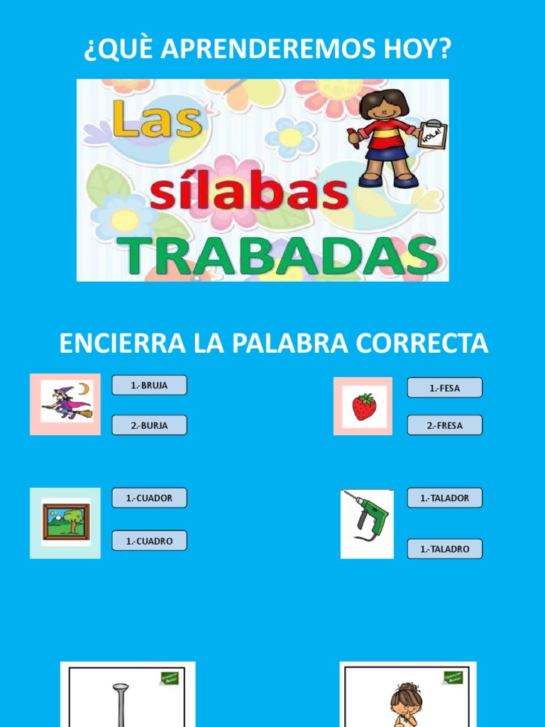 Ppt-Silabas Trabadas | PDF | Cocina, comidas y vino | Artes del ...