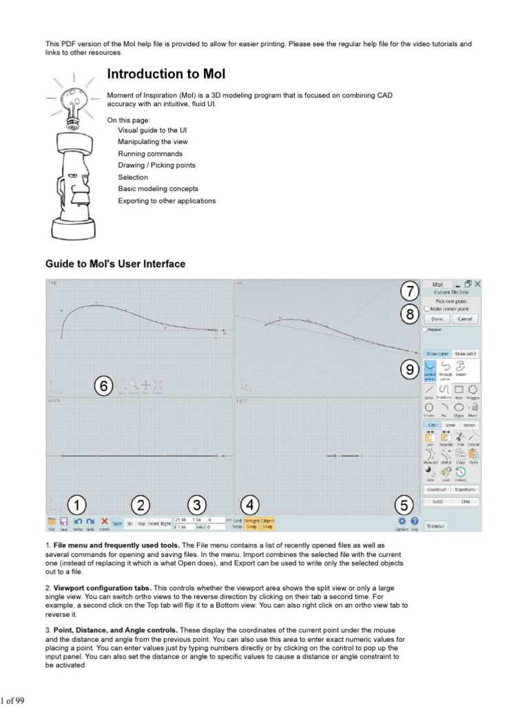 Moi3D 4 Documentation | PDF | Ellipse | Helix