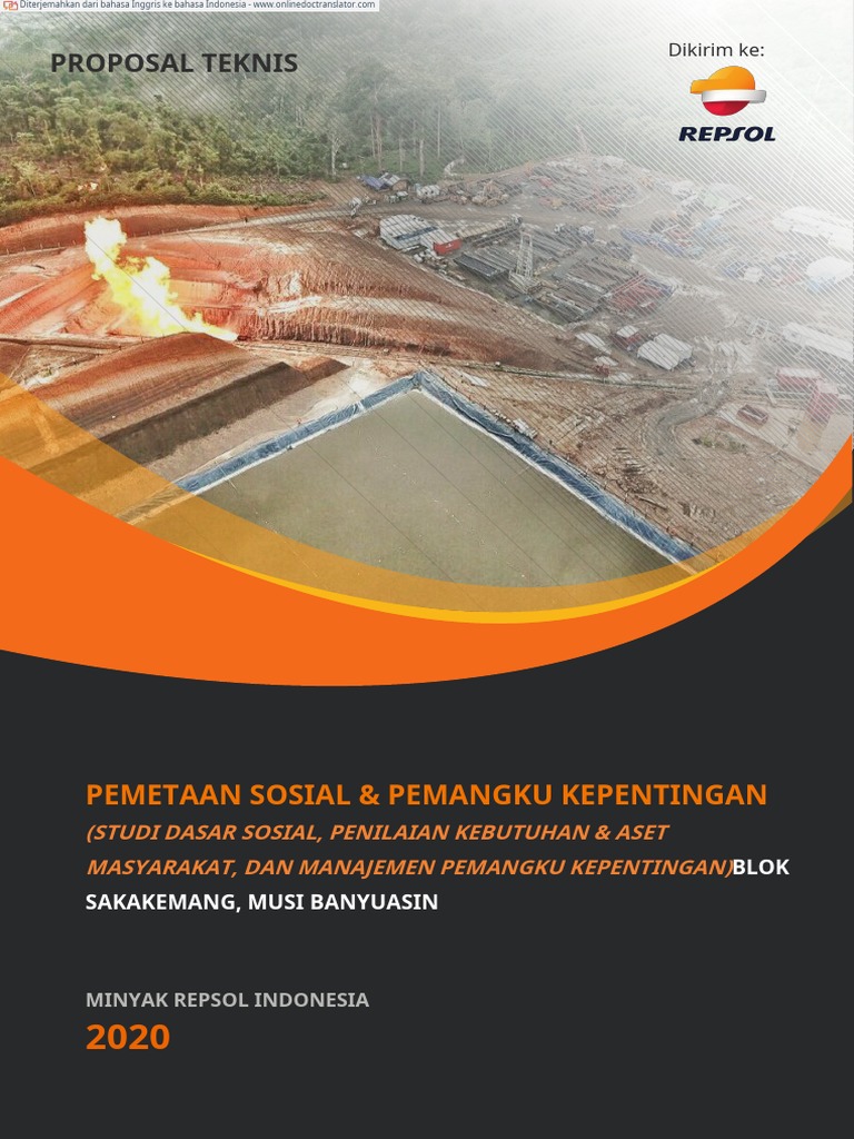 Proposal Pemetaan Blok Sakakemang Repsol | PDF