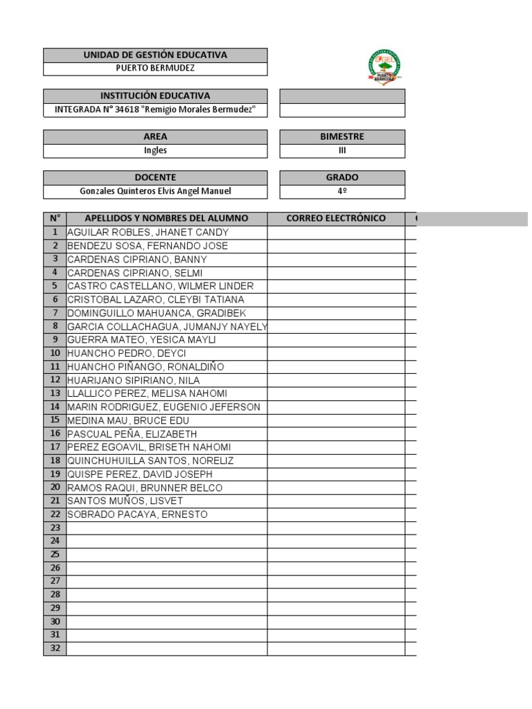 Registro Competencias Tranversales Ingles-4c Tercer Bimestre Elvis | PDF