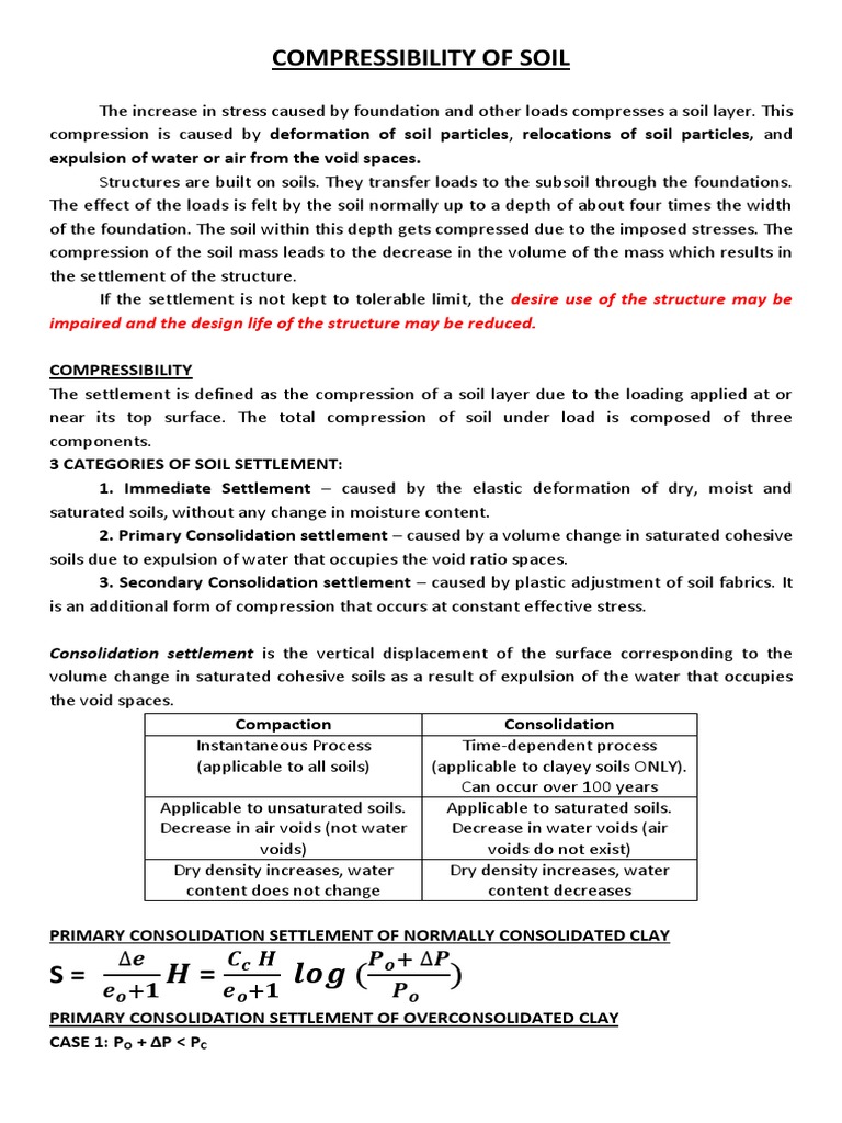 Compressibility of Soil | PDF | Natural Materials | Materials