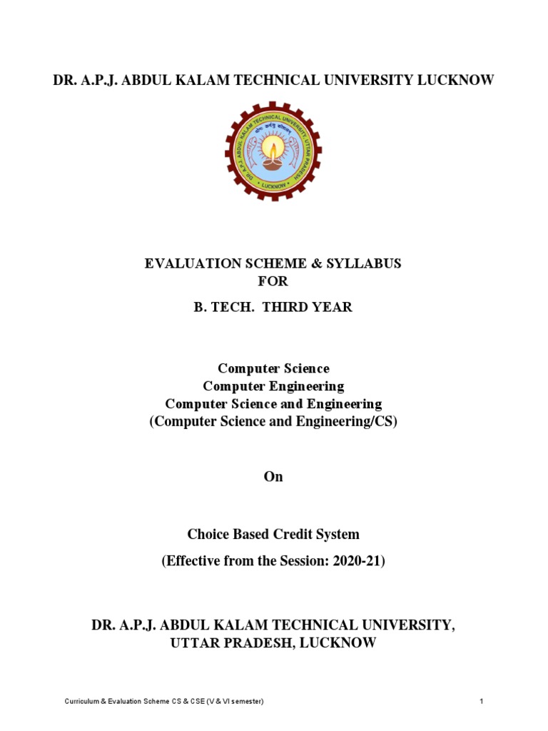 B.tech - CSE and CS Syllabus of 3rd Year 9 March 2021 | PDF | Parsing ...