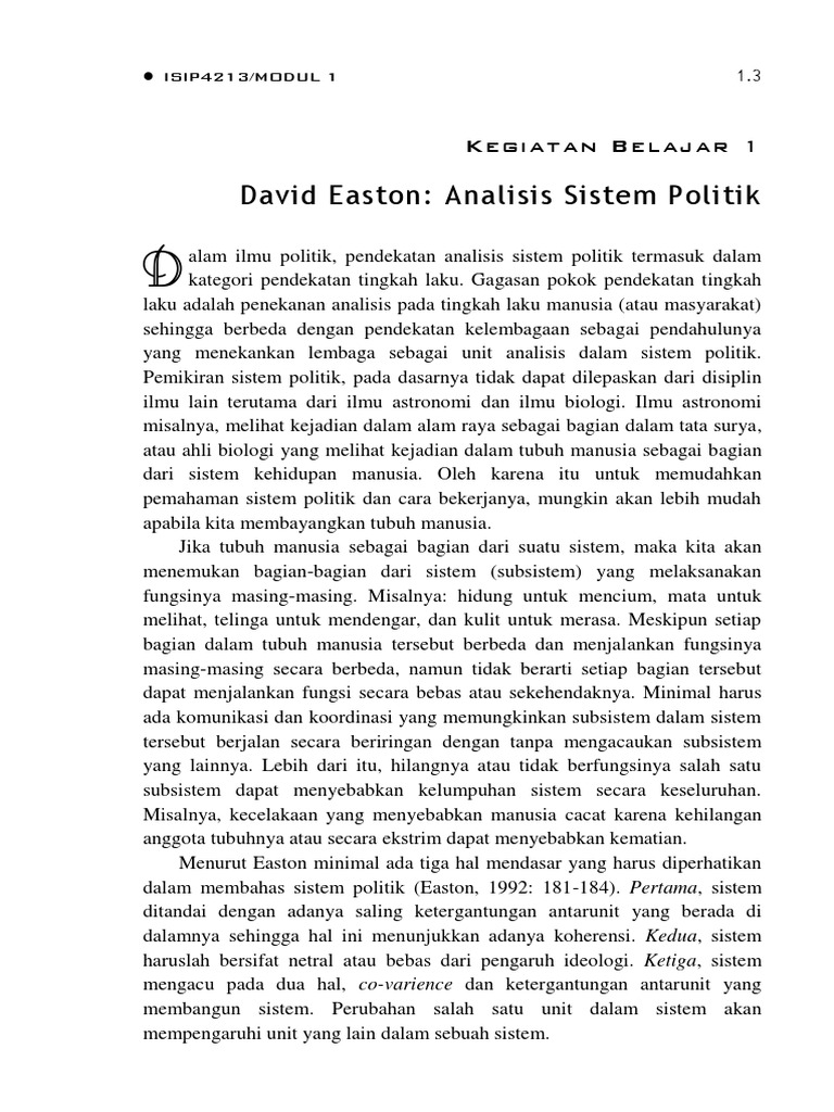Sistem Politik - David Easton | PDF