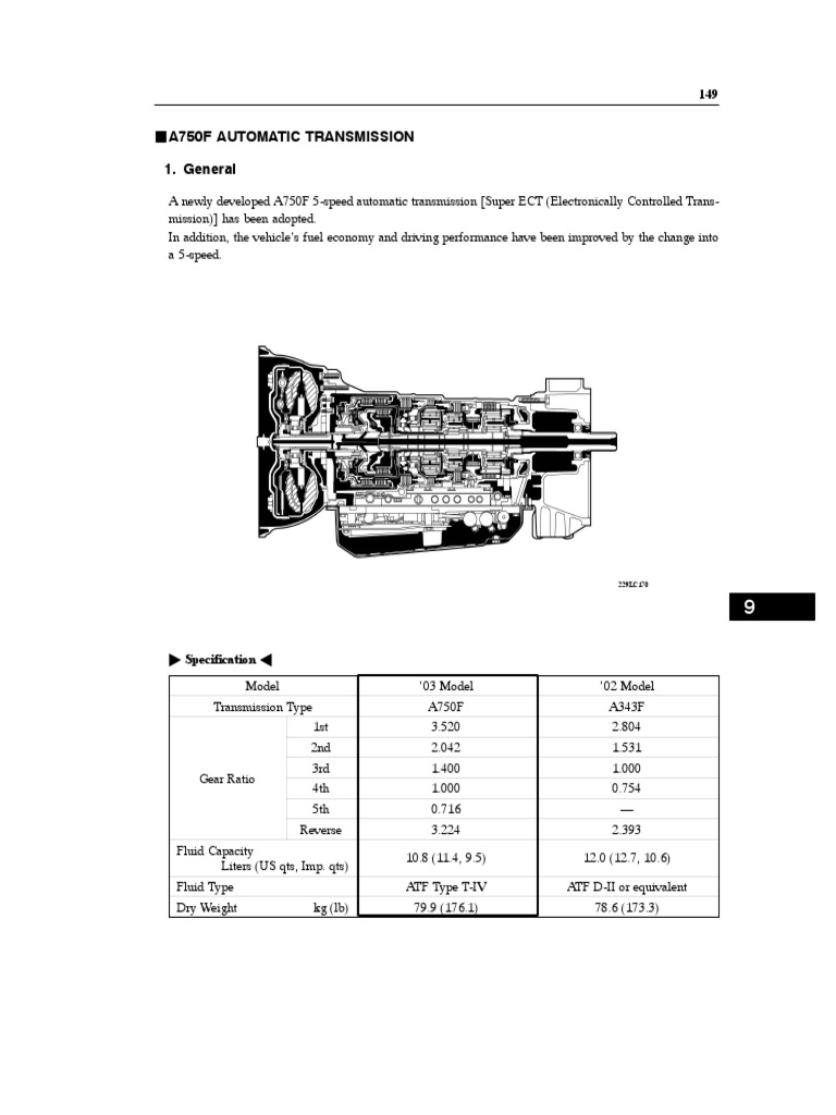 A750F Automatic Transmission Overview | PDF | Transmission (Mechanics ...