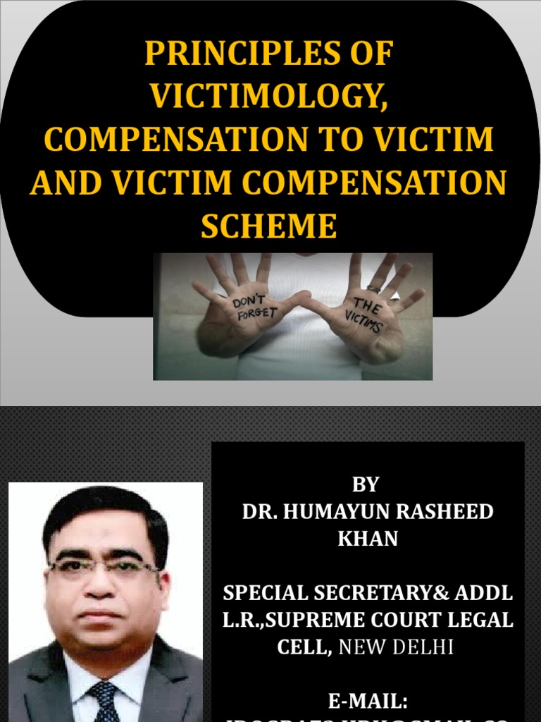 Principles of Victimology, Compensation To Victim and Victim ...