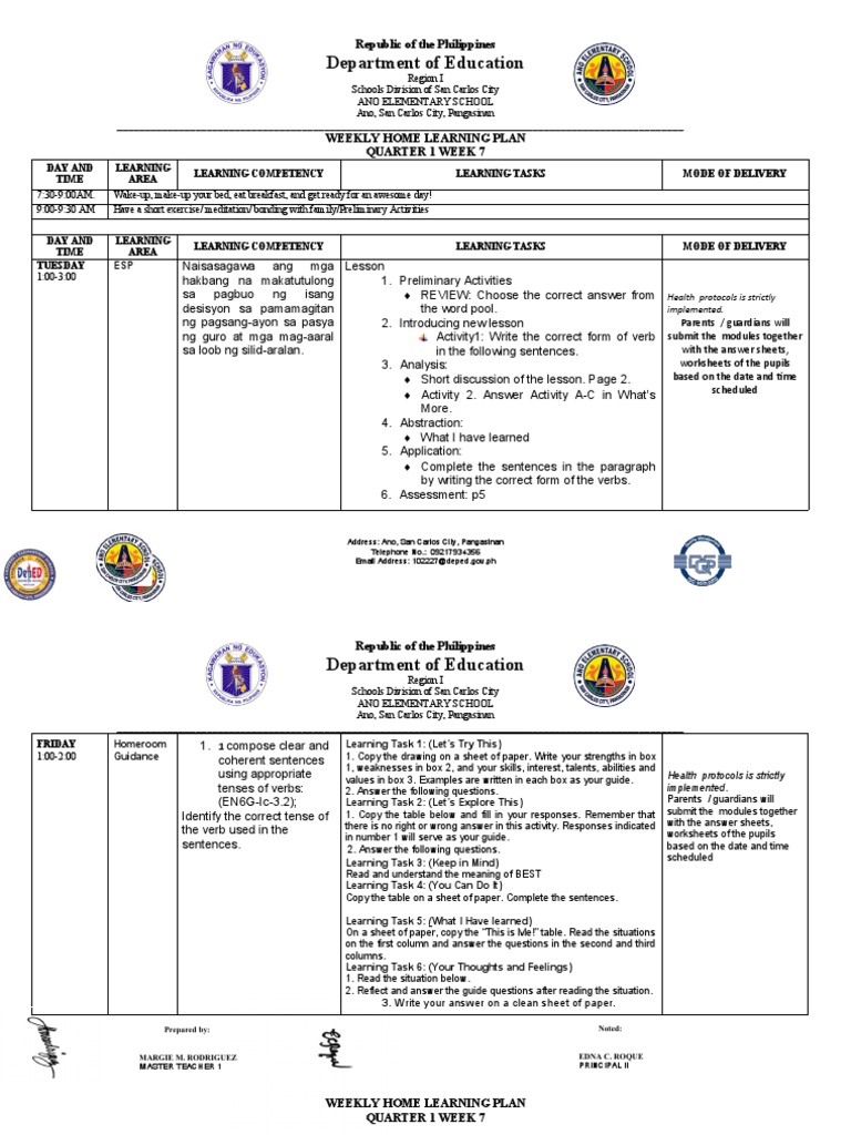 Department of Education: Republic of The Philippines | PDF | Learning ...