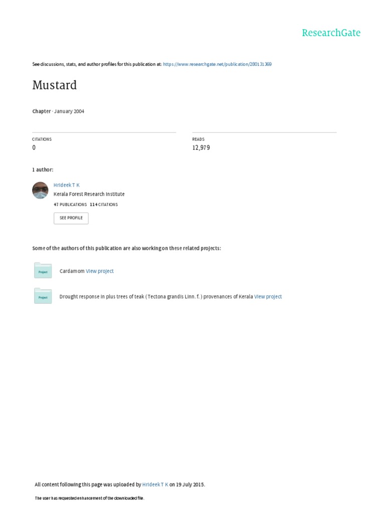 Mustard Paper Certificate ISPGR | PDF