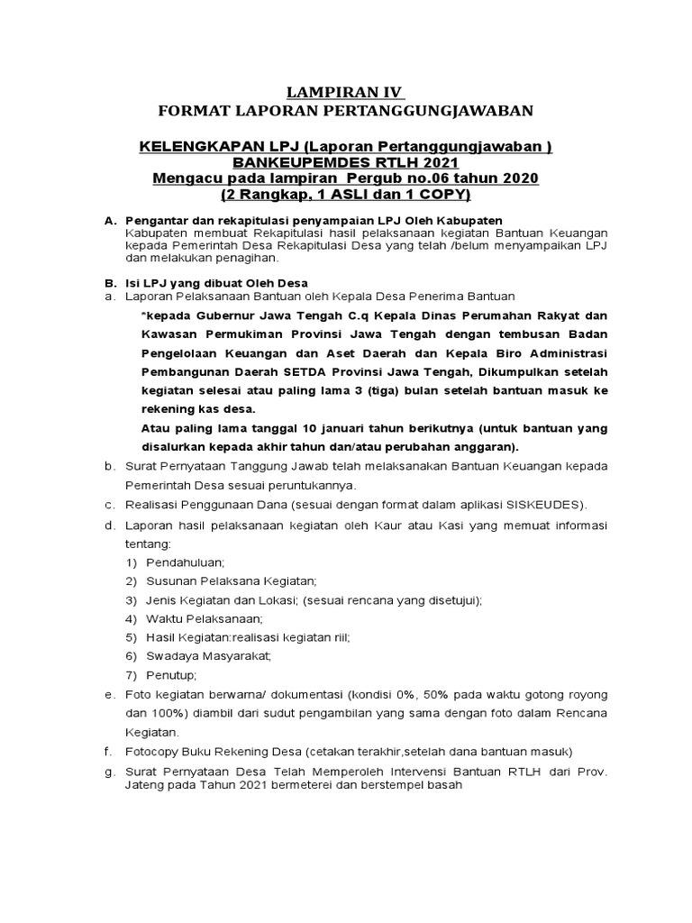 Format LPJ 2021 | PDF