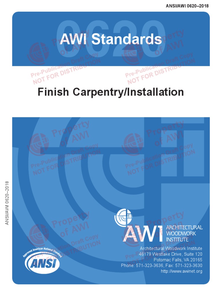 AWI Standards: Finish Carpentry/Installation | PDF | Countertop | Door