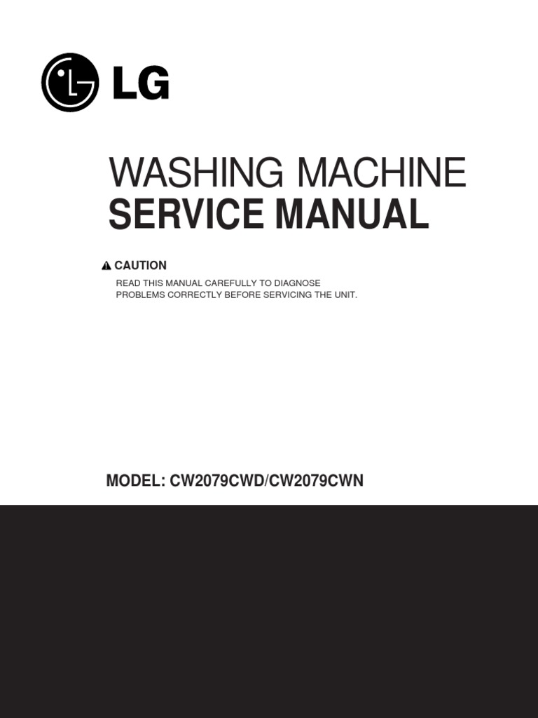 Washing Machine: Service Manual | PDF | Washing Machine | Ac Power ...