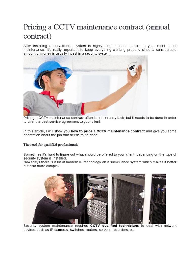 Cctv Maintenance Contract Pricing Sales USA | www.pinnaxis.com