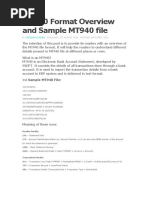 MT940 Steps + Format View | PDF | Banking | Software