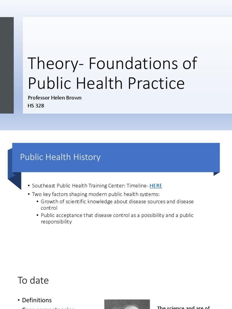 Foundations of Public Health Theory | PDF | Public Health | Science