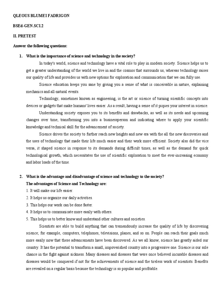 STS - Module 1 | Download Free PDF | Science | Internet