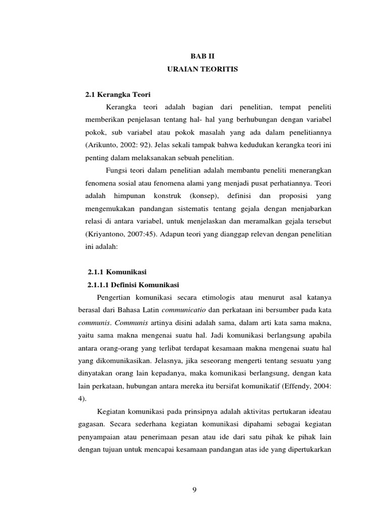 Adoc - Pub - Bab II Uraian Teoritis | PDF | Ilmu Sosial | Seni & Disiplin Bahasa