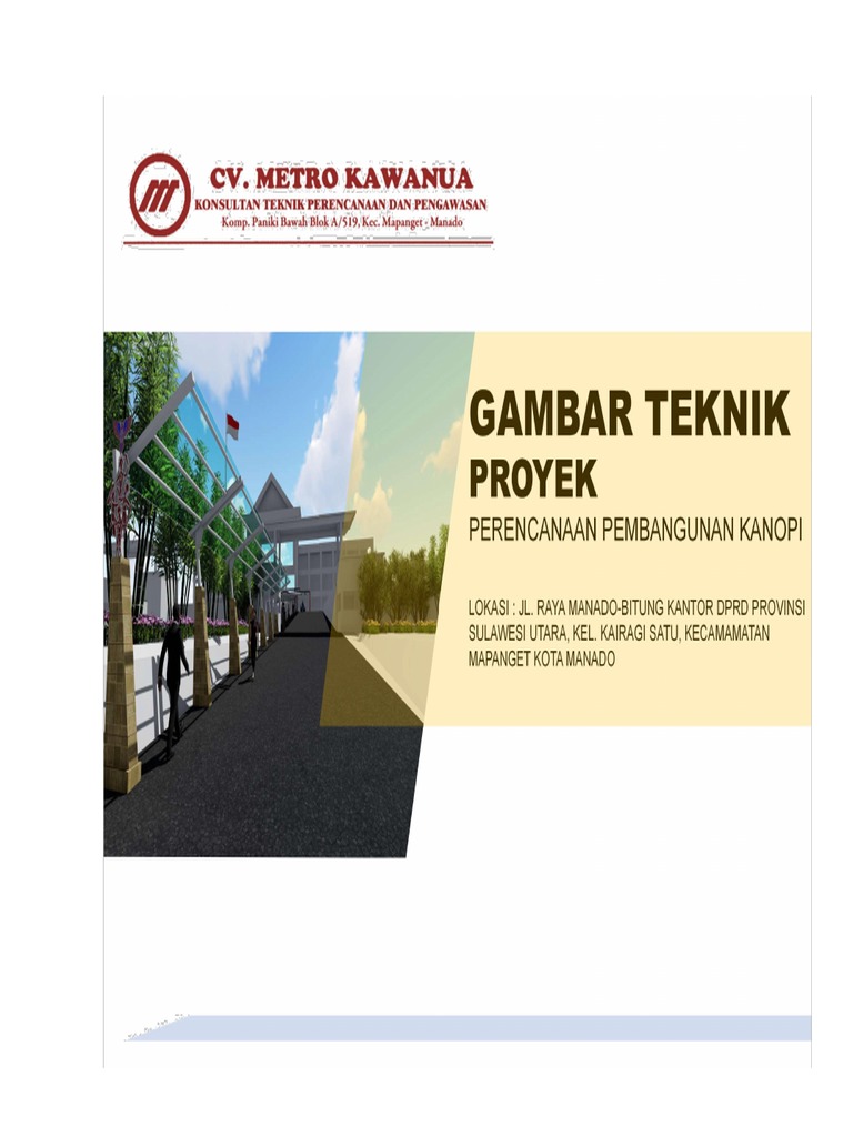 Gambar Tehnik Perencanaan Kanopi | PDF