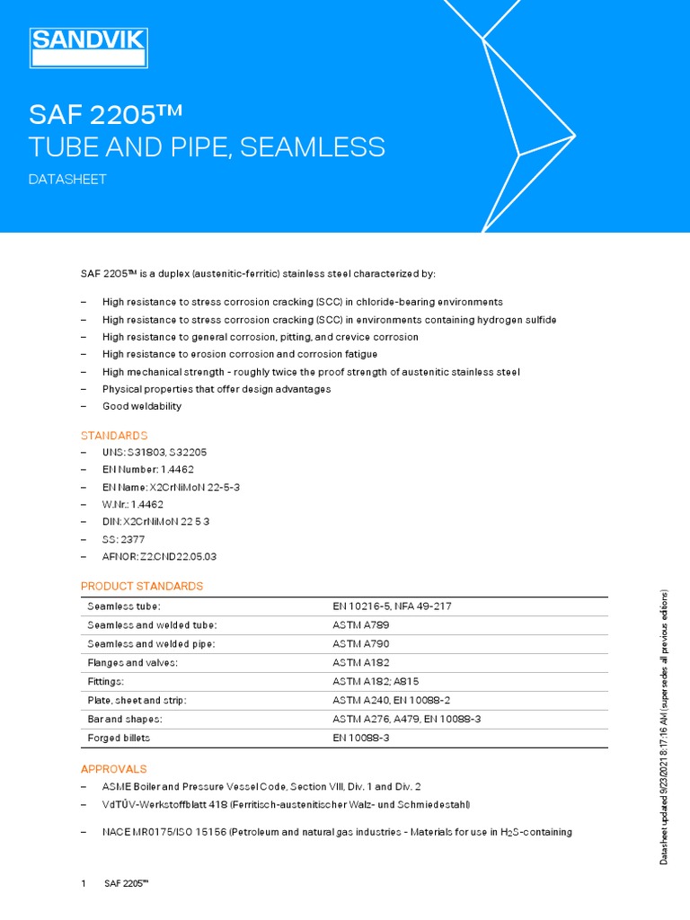 Datasheet-Saf-2205-En-V2021-09-23 08 - 17 Version 1 | PDF | Corrosion ...