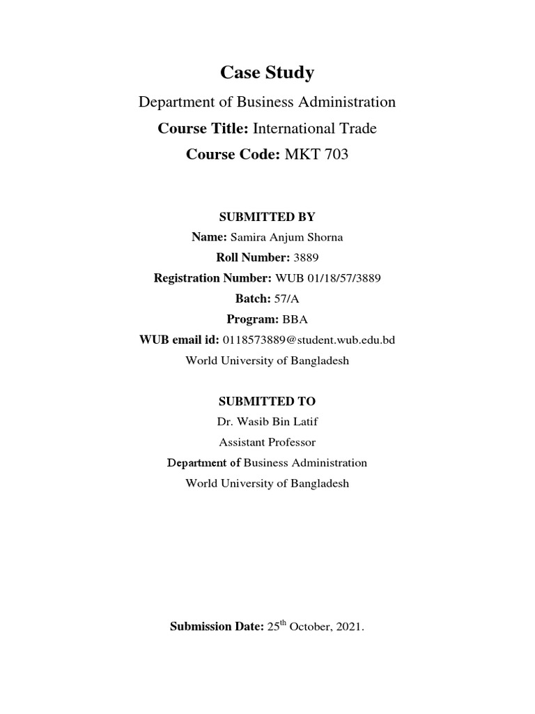 Case Study - International Trade | PDF | World Politics | China