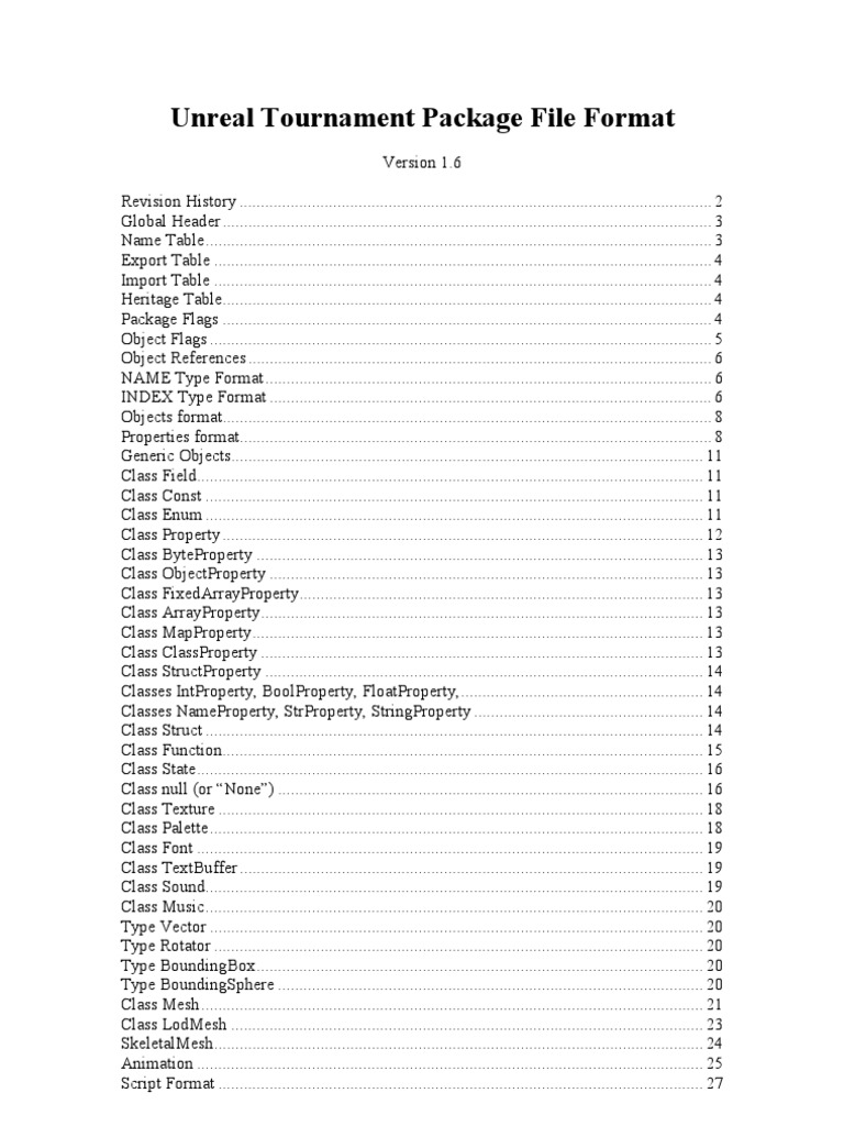 UT Package File Format | PDF | Array Data Structure | Data Type