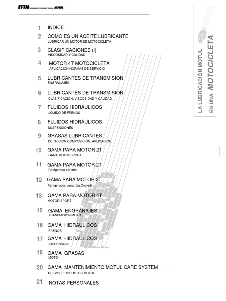 Lubricación Motul | PDF | Lubricante | Transmisión (Mecánica)