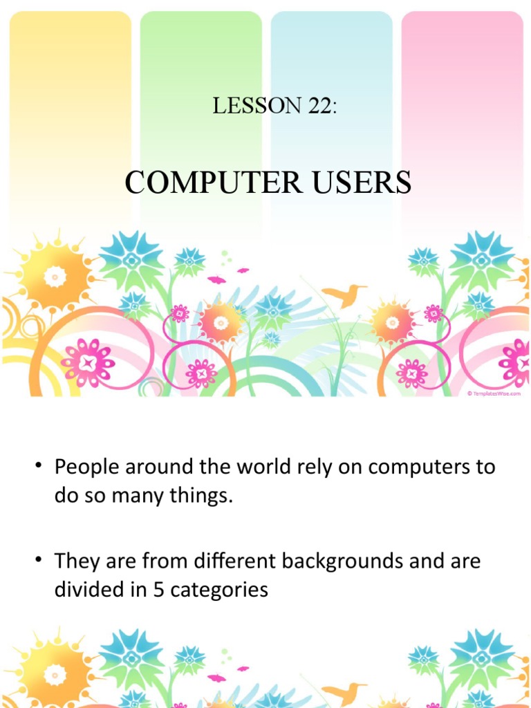 Types of Computer Users Explained | PDF | Input/Output | Computer Hardware